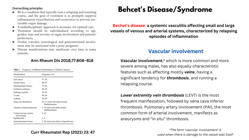 Behcet's Disease and Anticoagulation • The Blood Project