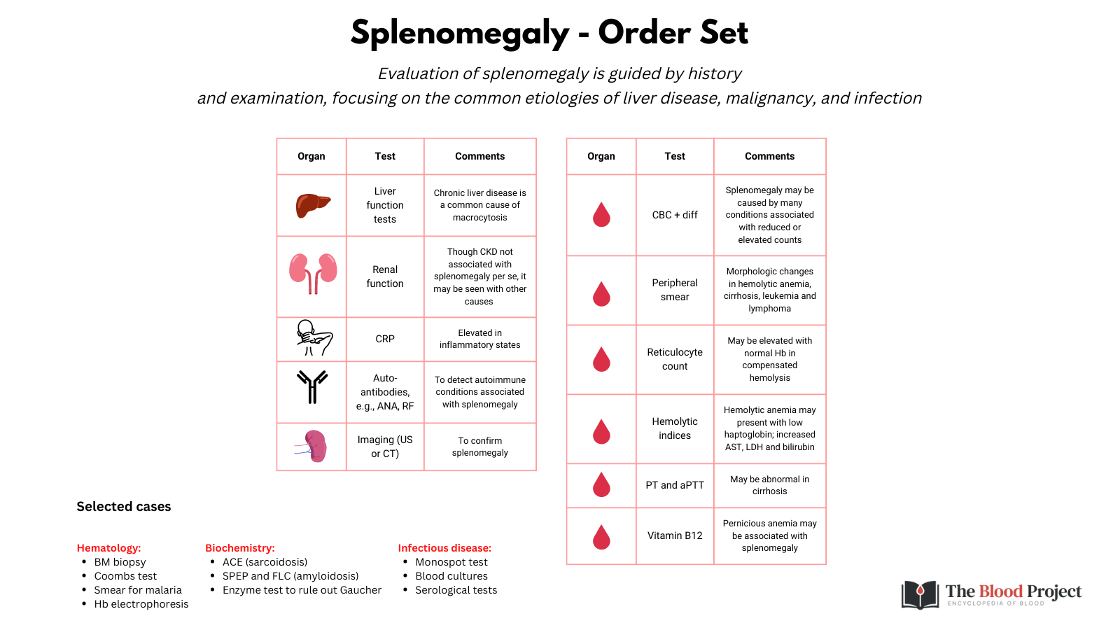 Order Set in Splenomegaly • The Blood Project