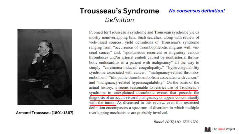 Eponyms in Hematology – Trousseau's Syndrome • The Blood Project