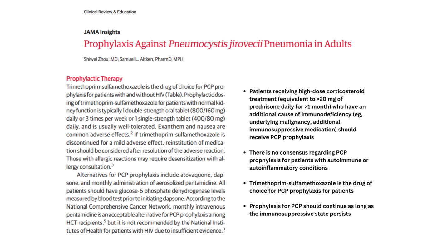 Corticosteroids and Prophylaxis • The Blood Project