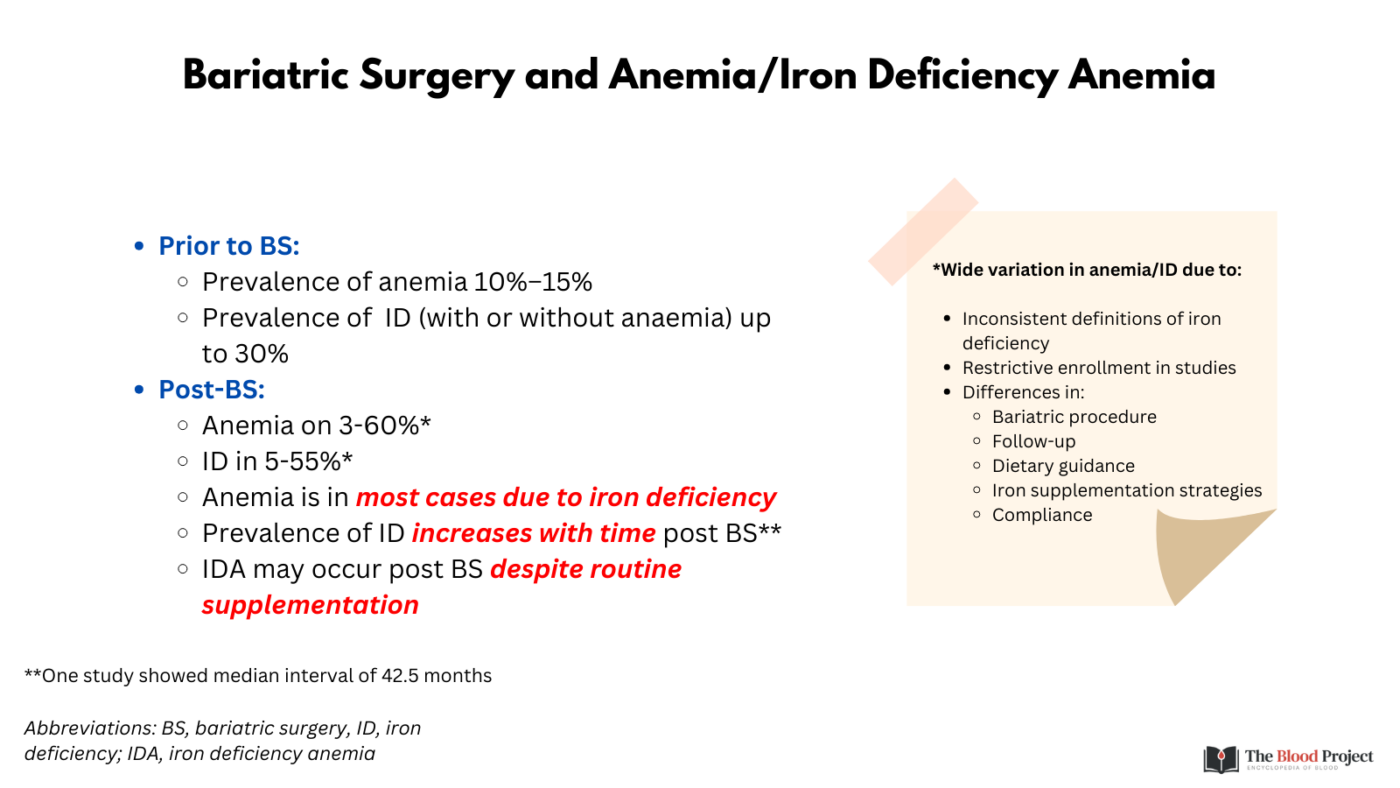 Iron Deficiency in Bariatric Surgery • The Blood Project