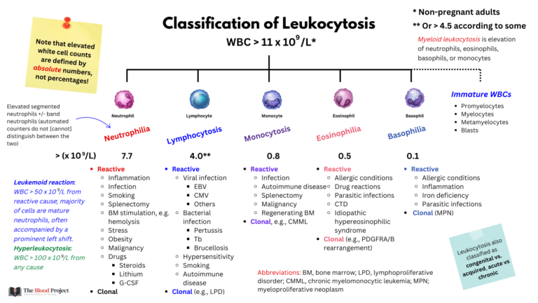 Classification of Leukocytosis • The Blood Project