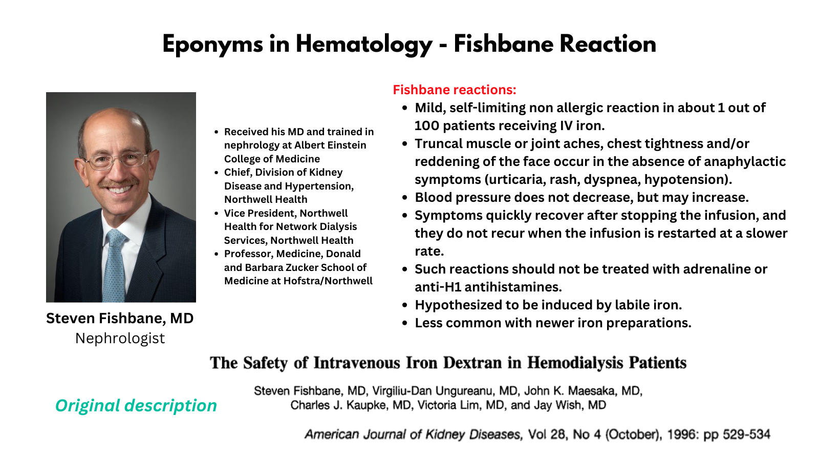 Eponyms in Hematology - Fishbane Reaction • The Blood Project